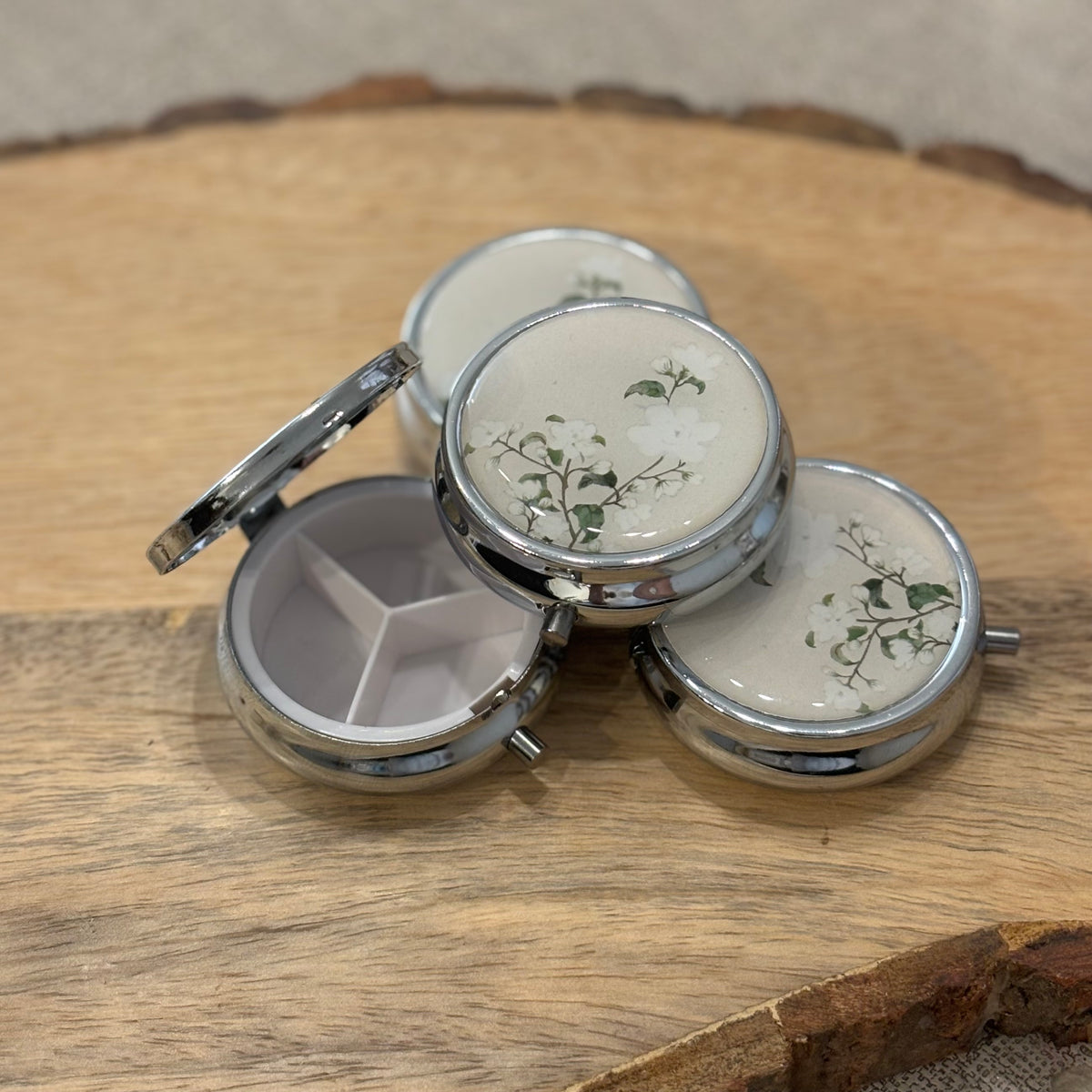 Mini Floral Metal Pill Box Container – Lu Lu's Gift Company