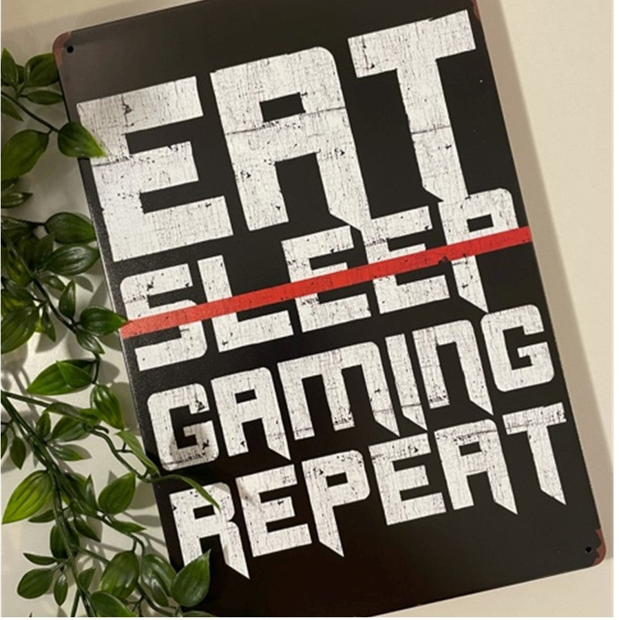 Gaming Repeat - A4 Metal Gaming Sign – Lu Lu's Gift Company